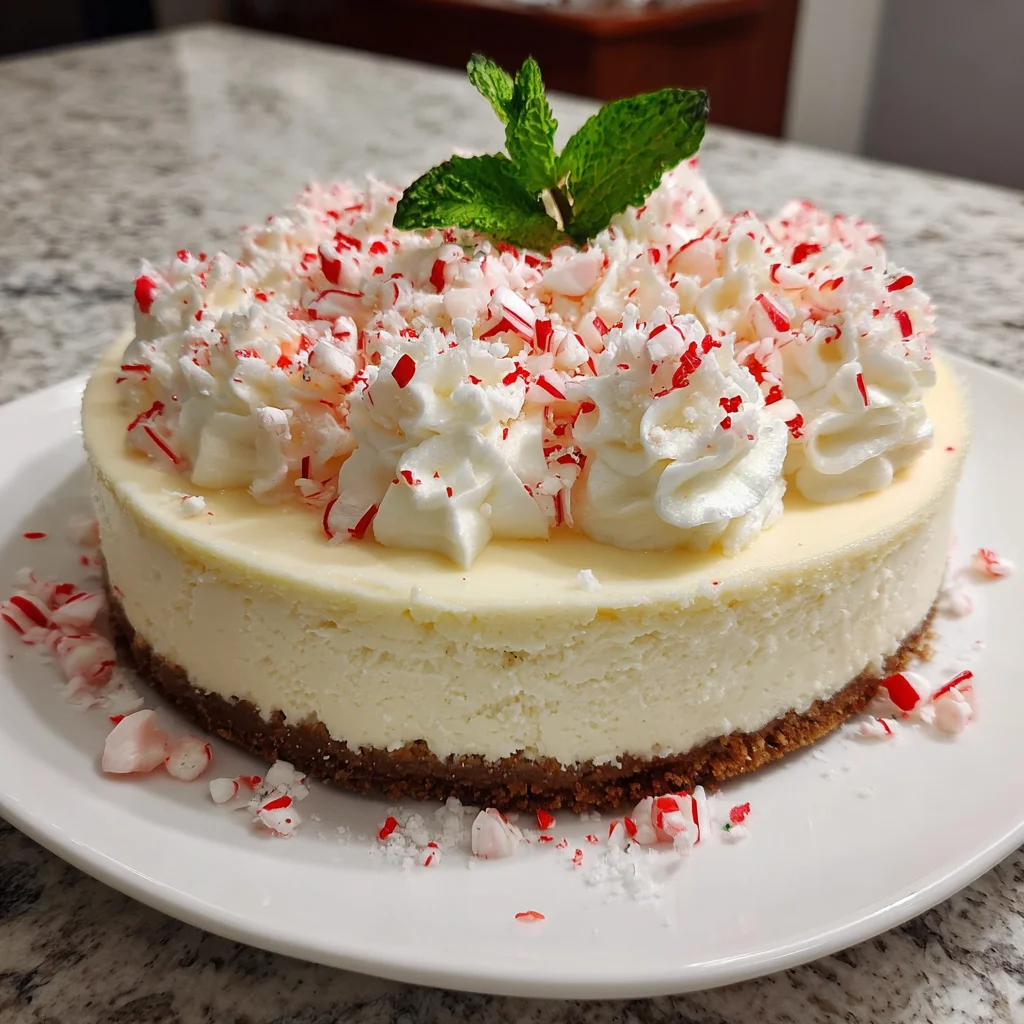 White Chocolate Peppermint Cheesecake: A Festive Delight! - Simply ...