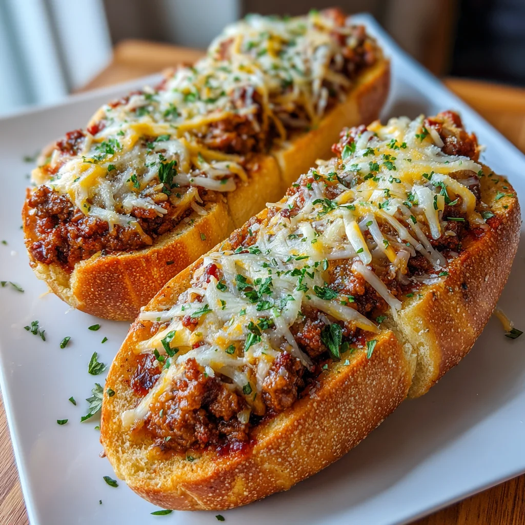 Cheesy Sloppy Joe Garlic Bread: Your New Favorite Recipe! - Simply ...
