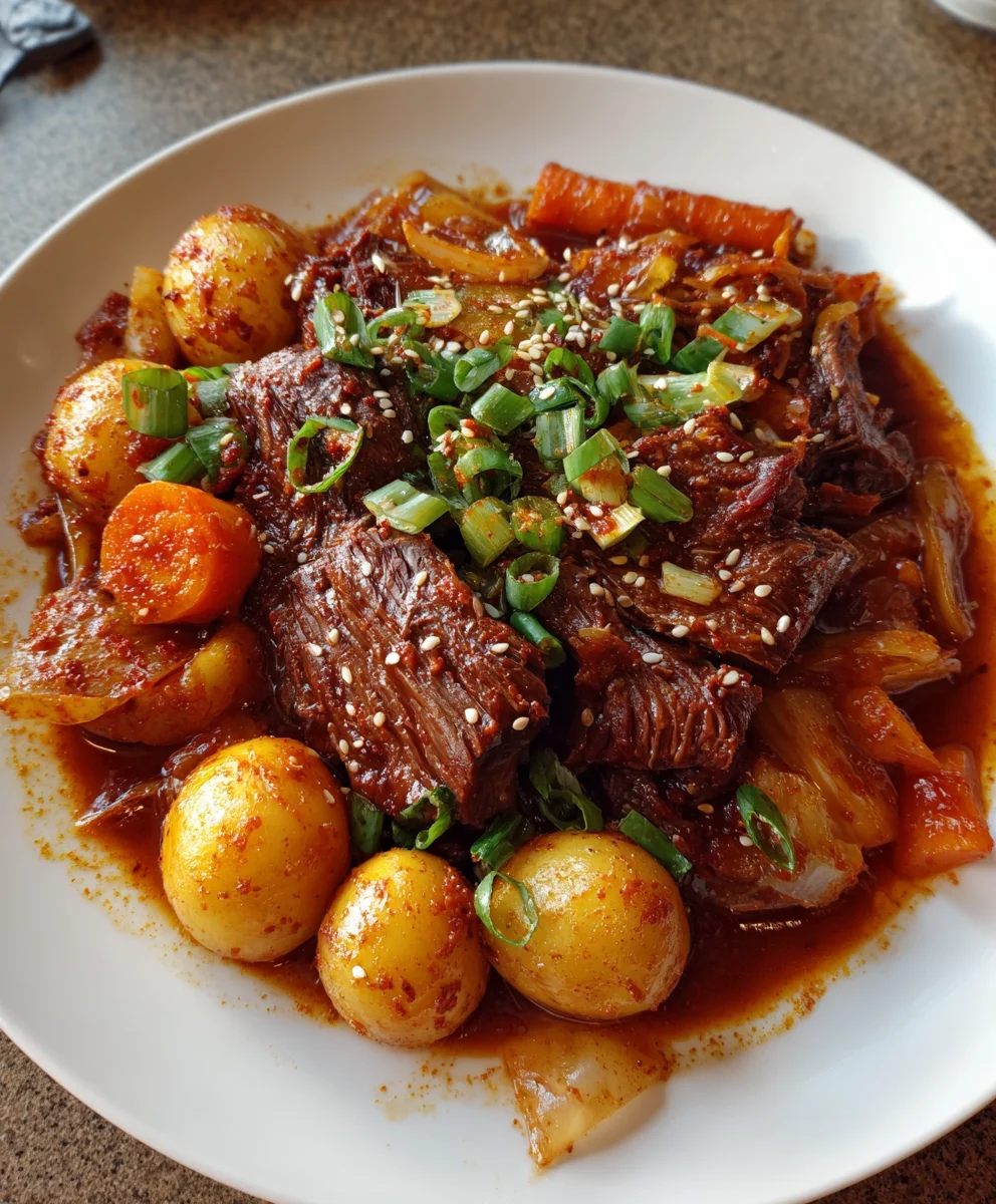 Savory Korean Gochujang Pot Roast - Simply Quick Bites