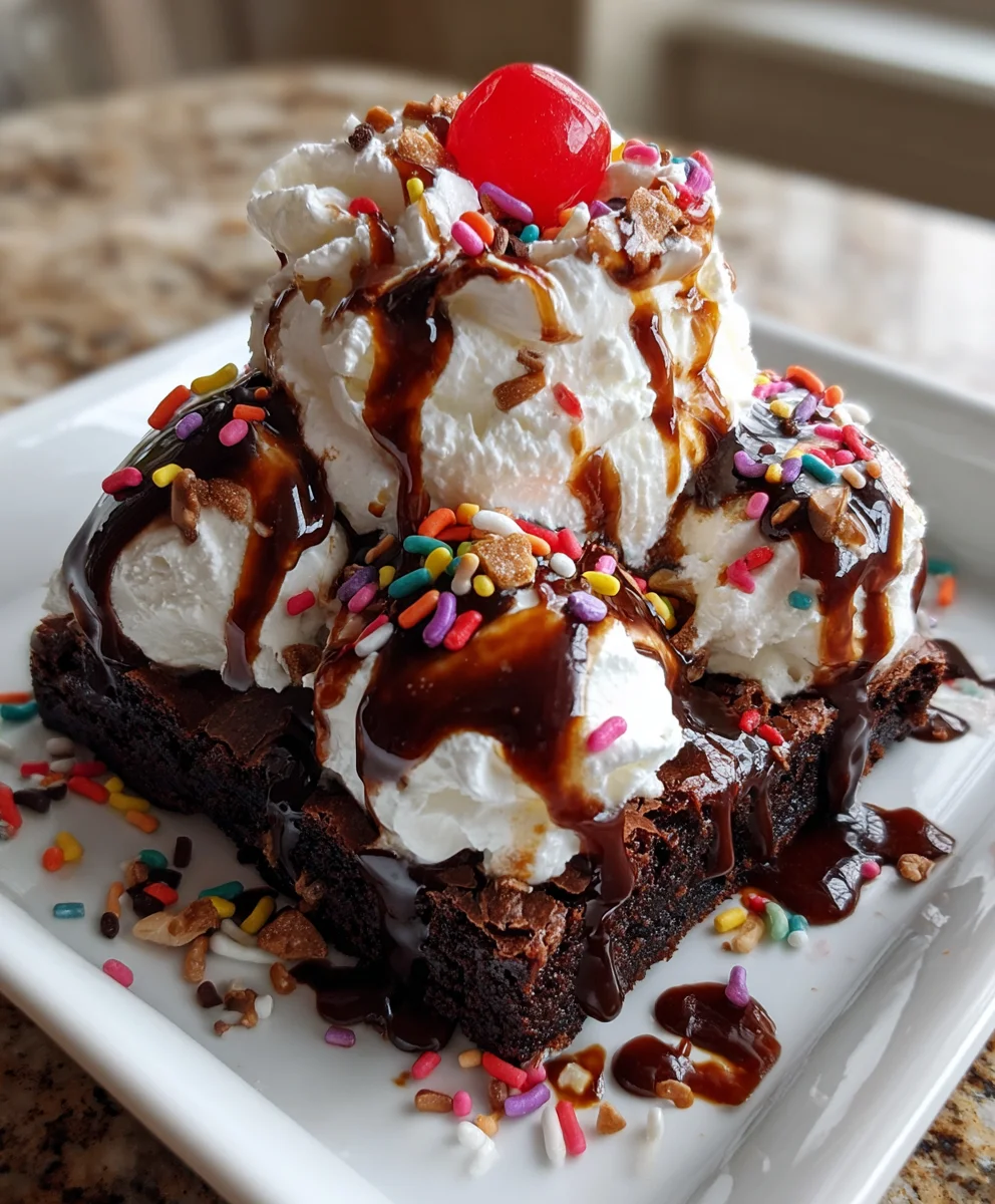 Heavenly Hot Fudge Sundae Brownie - Simply Quick Bites
